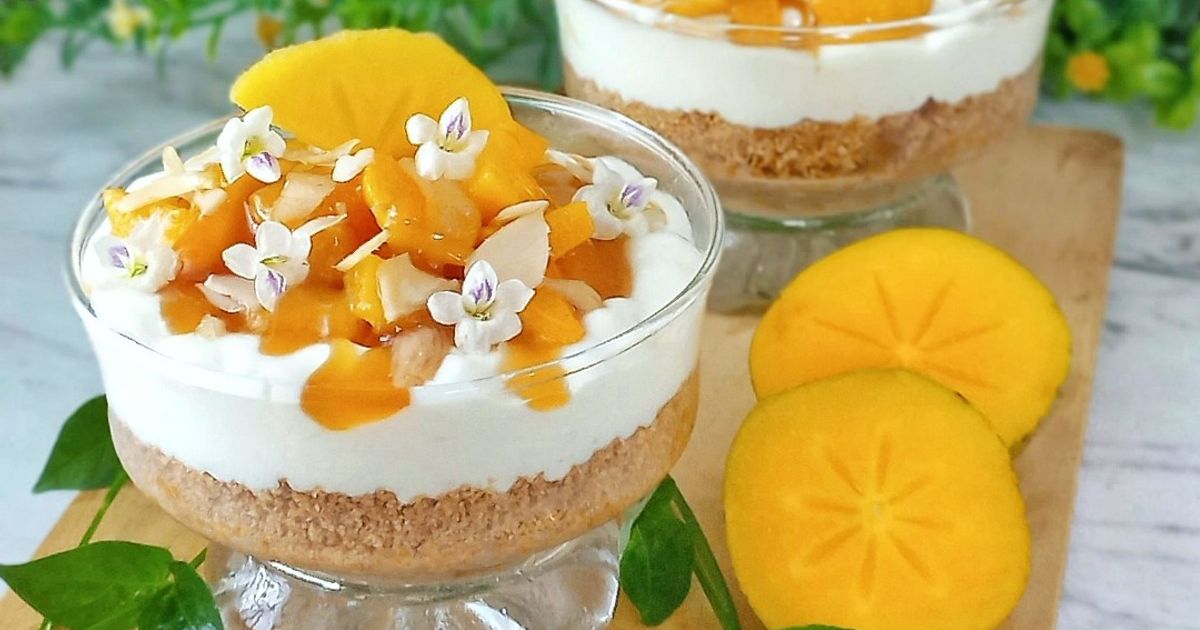 Resep Caramel Persimmon Cheesecuit oleh Vey Alodia's Kitchen - Cookpad
