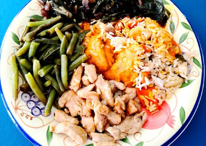 Rice with Butter Chicken Cream Masala & Chicken Teriyaki Recipe by ...