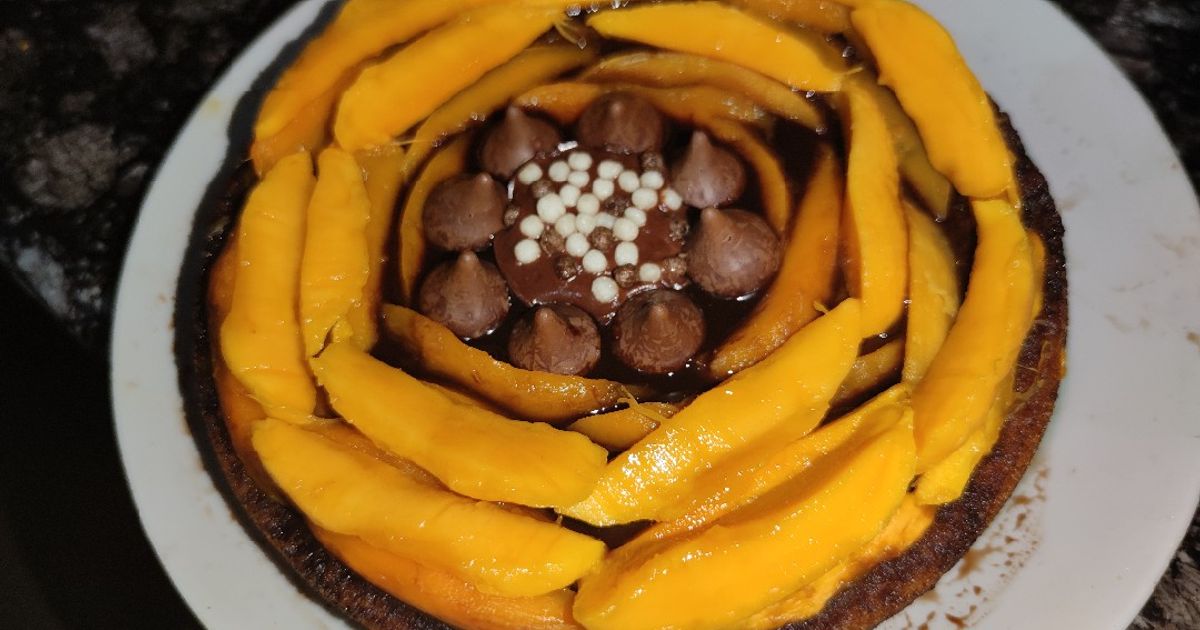 Mango Choco Rose Shape Cake Recipe by Jyoti Shashank Tiwari - Cookpad