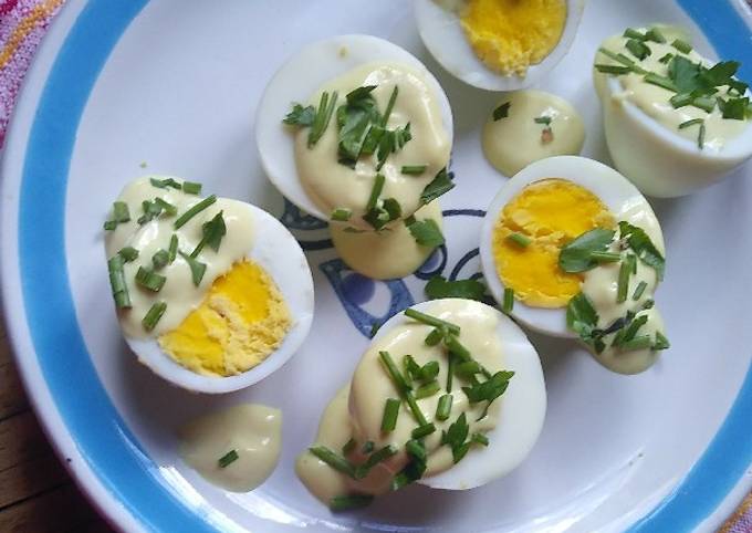 Huevos con mayonesa Receta de Caleb Emiliano Gallardo Santiago- Cookpad