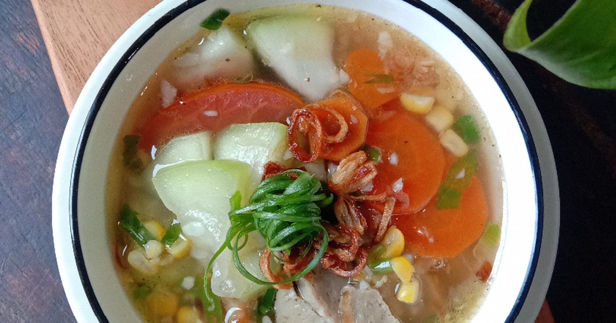 Resep Sop Labu Air Warna Warni oleh Evis Dewi Sarwendah - Cookpad