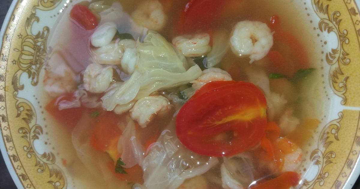 Resep Sup Udang pedas segar oleh Raudah - Cookpad