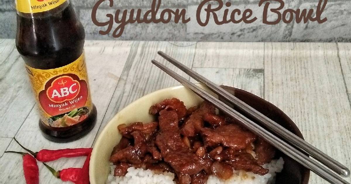 Resep Gyudon rice bowl oleh dapurAva - Cookpad