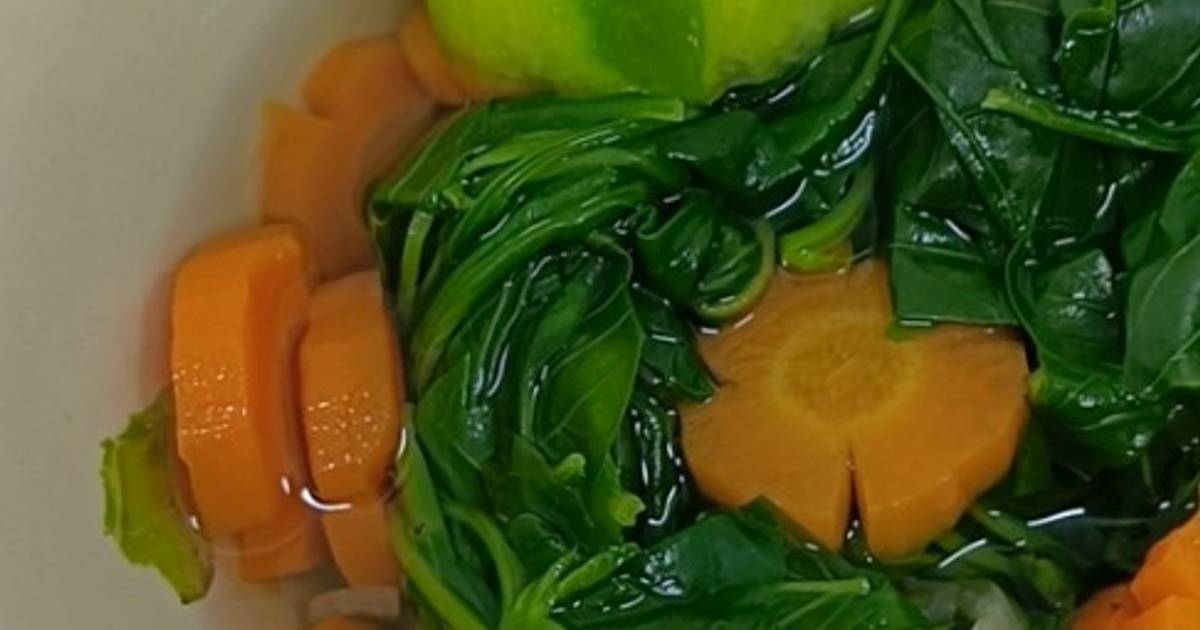 Resep Sayur bayam tanpa temu kunci 😁 oleh rima rahayu - Cookpad