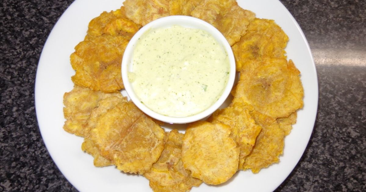 Tostones (Patacones) With Green Garlic Sauce Recipe By Jon Michelena