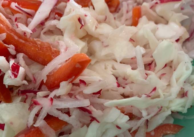 Ensalada de col, rábano y pimiento Receta de Desirée Raposo de Oliveira ...