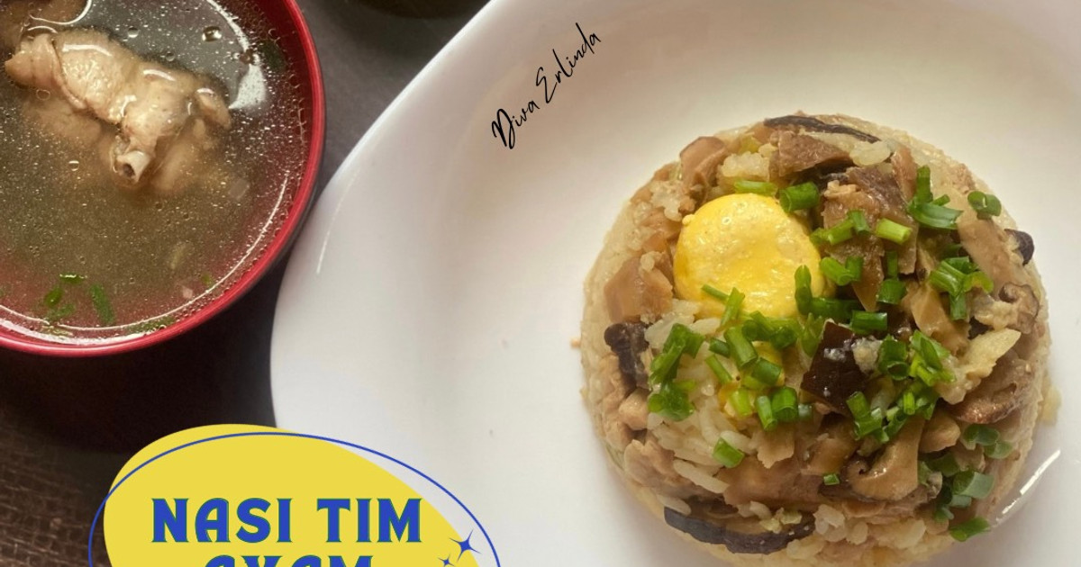 Resep Nasi Tim Ayam (Rice Cooker) oleh Agustina Erlinda - Cookpad