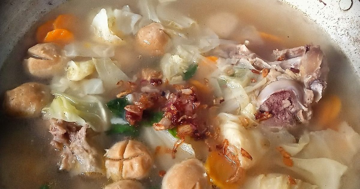 Resep sop balungan sapi dan bakso rumahan enak dan mudah - Cookpad