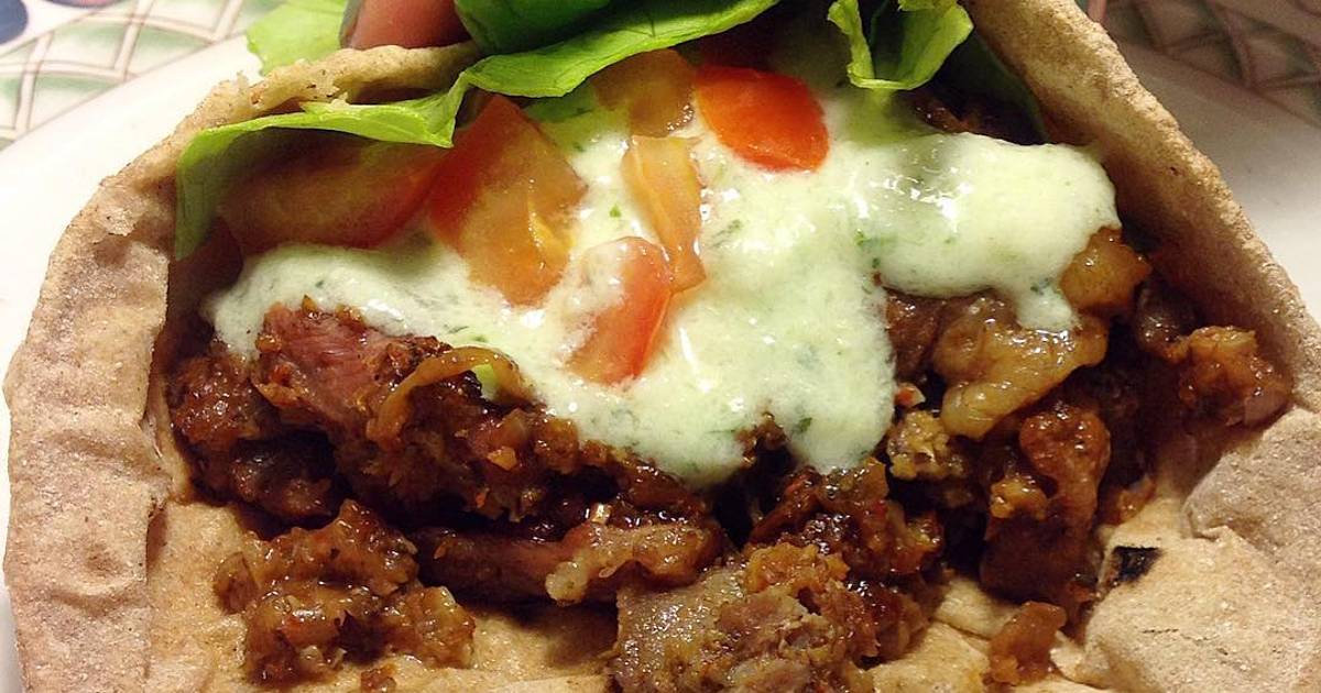 Receta griega: gyros con salsa tzatziki Receta de Chez Carolaine- Cookpad