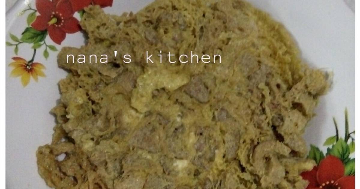 Resep Telur dadar gimbal Kriuk isi tahu kempos oleh nana nino - Cookpad