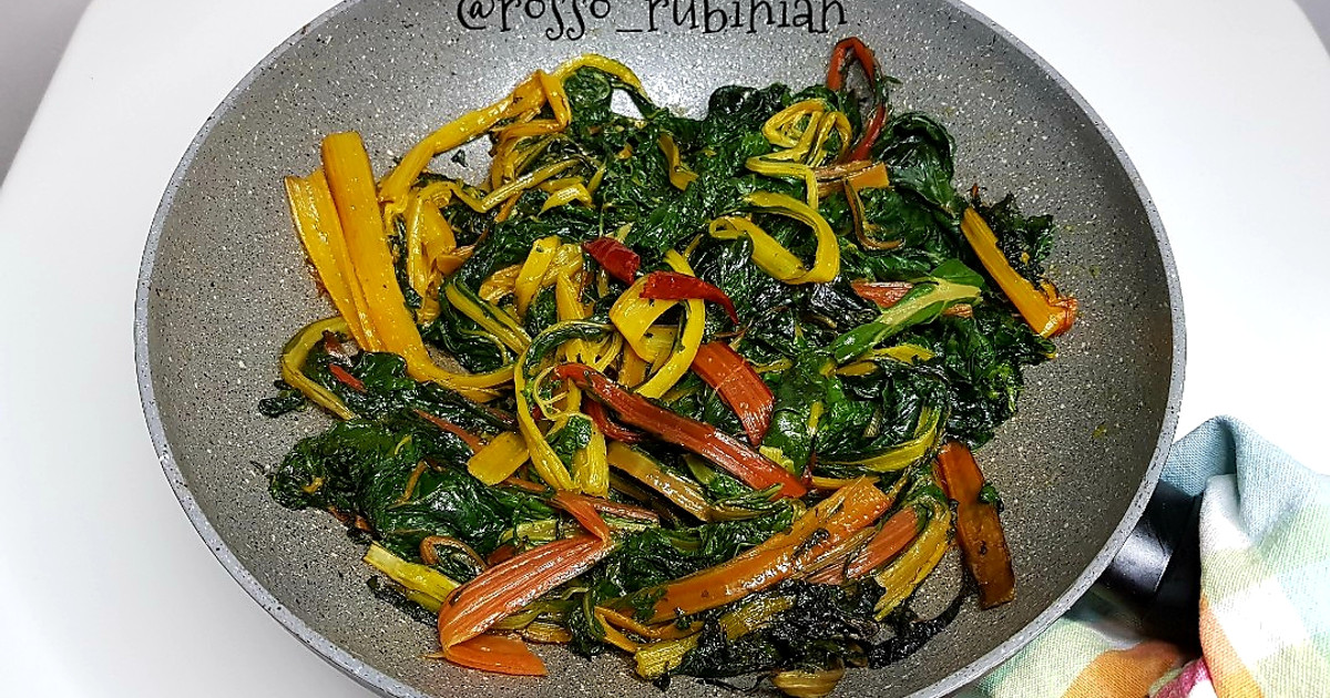 Ricetta Bietole Colorate Ripassate In Padella di rosso rubinian - Cookpad