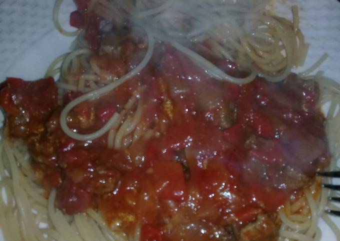 Fideos con tuco Receta de Candela ʚïɞ- Cookpad