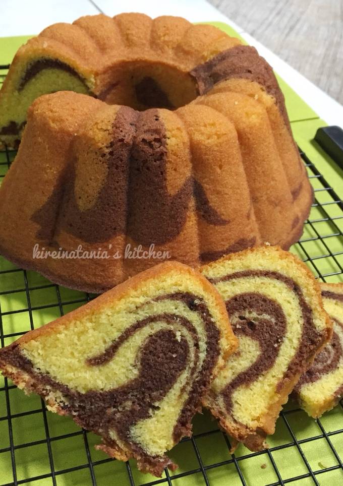 Resep Marble Marmer Cake oleh Kireina Tania - Cookpad