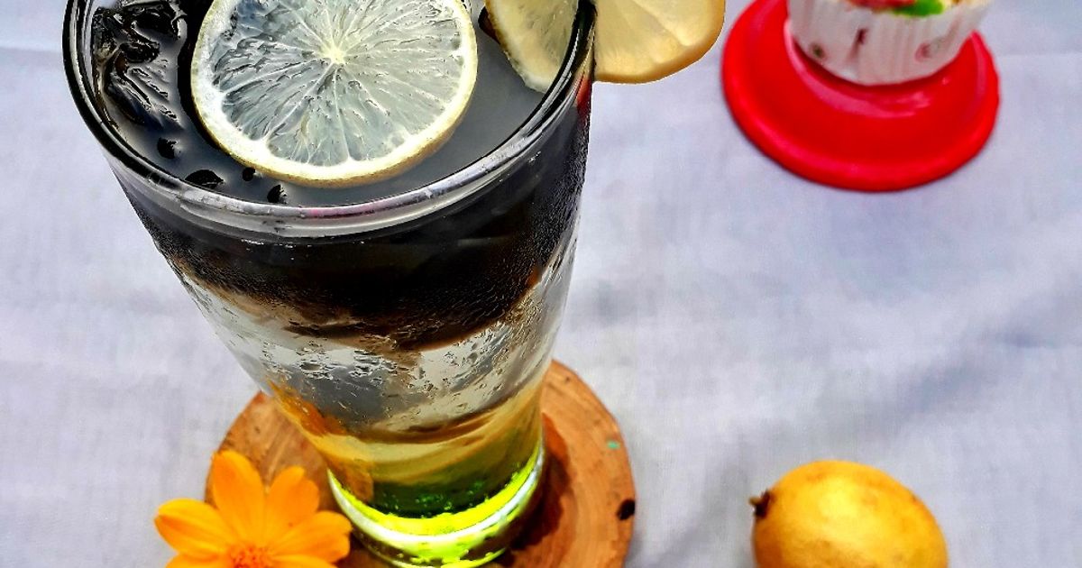 Resep Es Cincau Lemon Sirup Melon oleh Cut Listiya - Cookpad