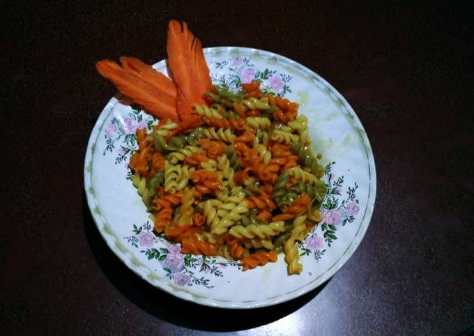 Tricolour pasta Recipe by Sangita Mookerjee - Cookpad