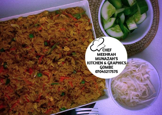 Fried Rice recipe -daga chef Meehrah Munazah gombe girki daga Chef ...