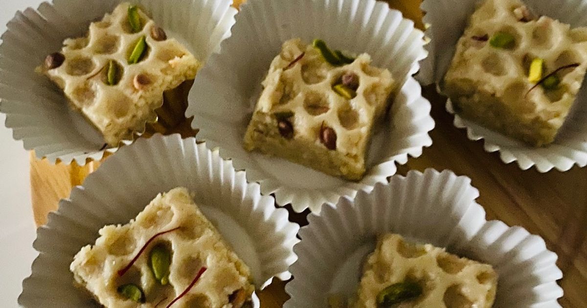Nutri Til Mungfali Barfi (Sesame & Peanut Fudge) Recipe by Rekha ...