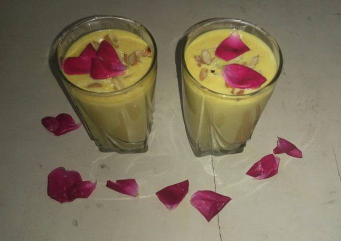 Badam Kesar Thandai recipe | How to make Badam Kesar Thandai Recipe by ...