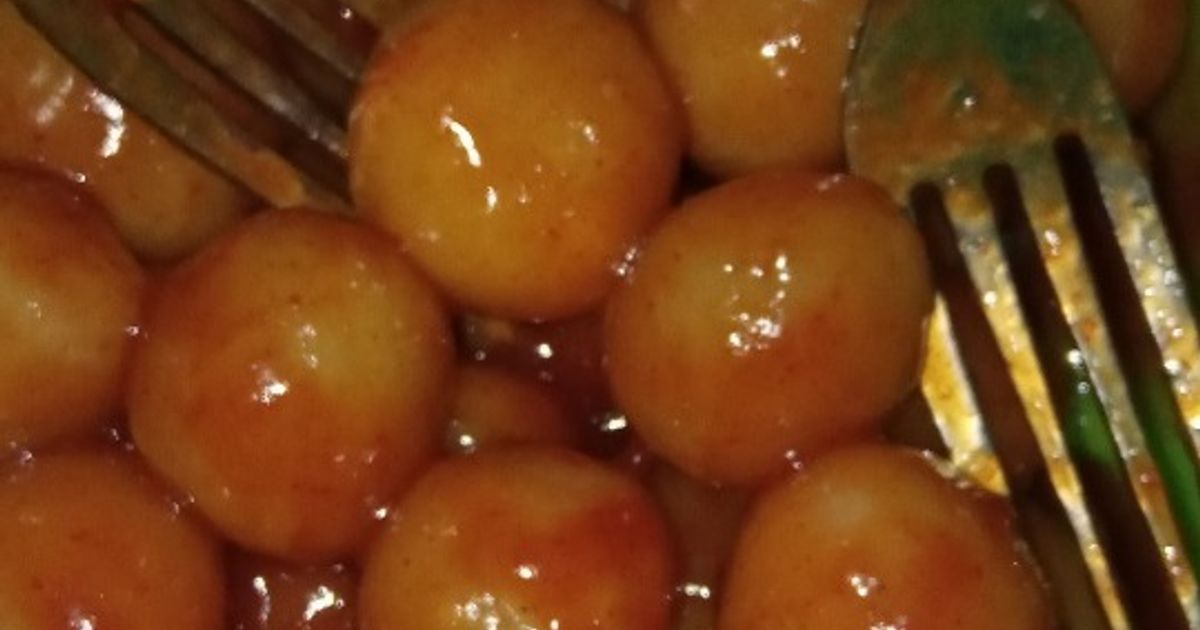 Resep cilok tepung tapioka saos kecap rumahan enak dan mudah - Cookpad