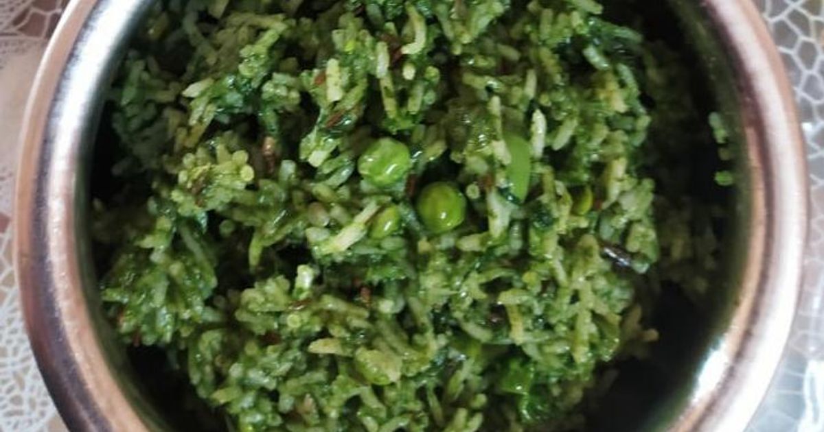 Alka Parmar દ્વારા રેસીપી ગ્રીન રાઈસ - કૂકપૅડ