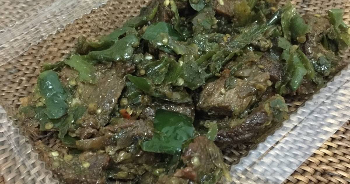 Resep Dendeng batokok lado ijo oleh putri raisa - Cookpad
