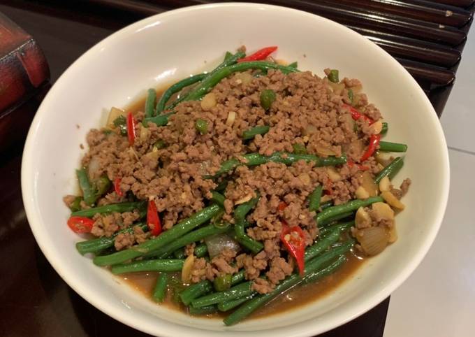 Resep Baby Buncis Daging Cincang oleh Terra Ali - Cookpad