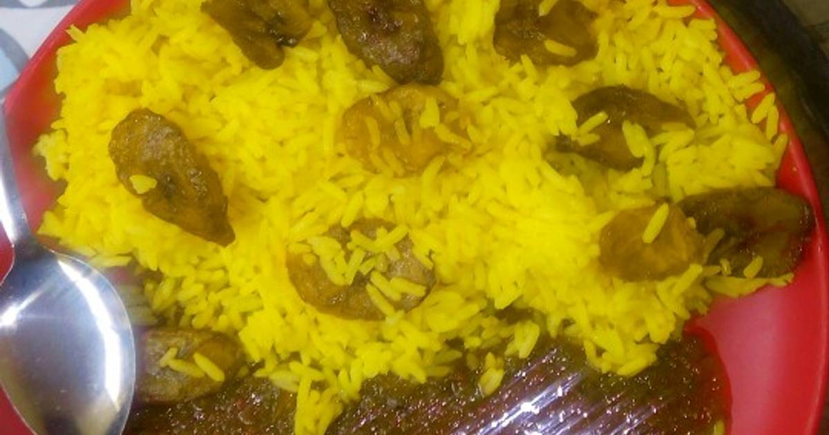 Tumeric rice n dodo Recipe by Fatima - Cookpad