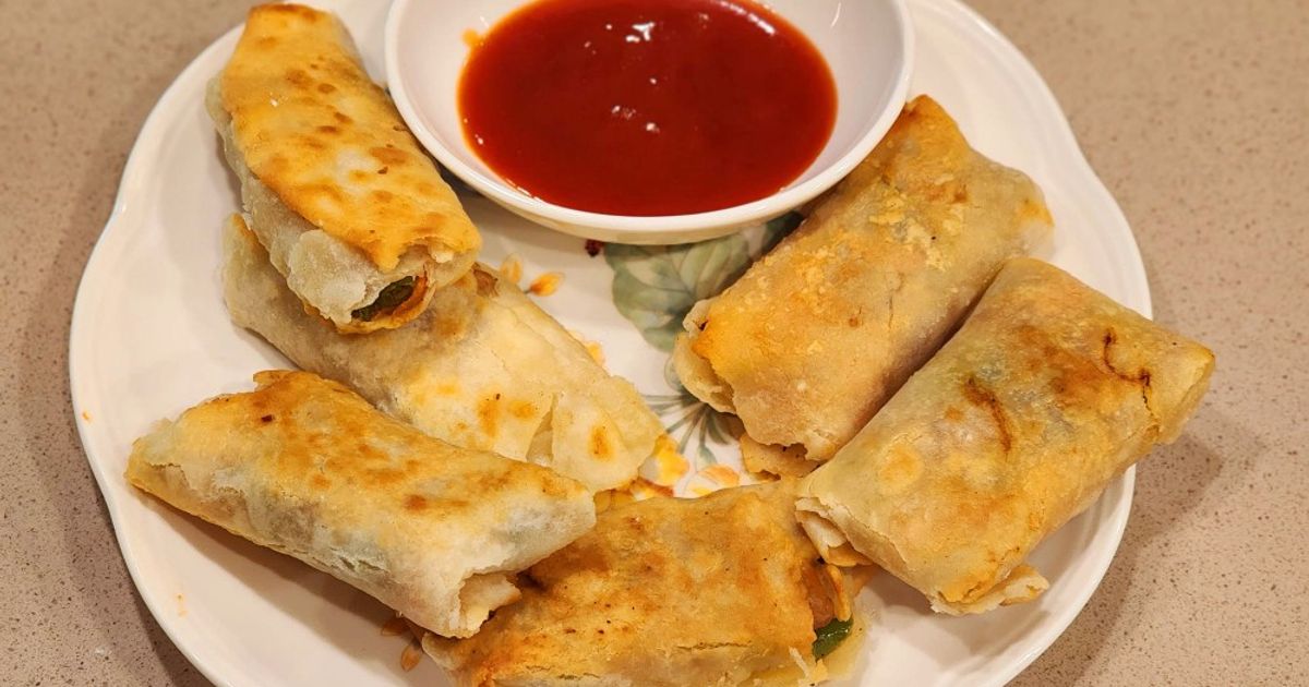 Chicken And Mixed Vegetables Spring Roll Recipe by Kumkum Chatterjee ...