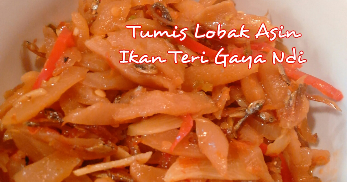 Resep Tumis Lobak Asin Ikan Teri Gaya Ndi #Bikin Ramadhan Berkesan oleh ...