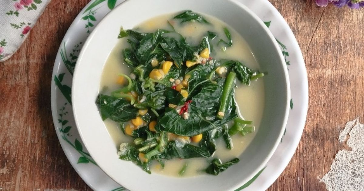 Resep Lodeh Bayam Jagung oleh Widjie Astuti - Cookpad