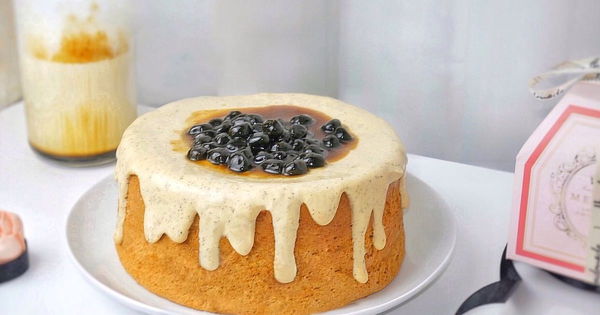 Resep Boba Milk Tea Cake / Volcano Bubble Milk Tea Cake oleh ...