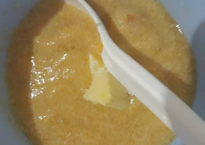 Resep Bubur wortel telur rebus (mpasi 8m) oleh Cahyani - Cookpad