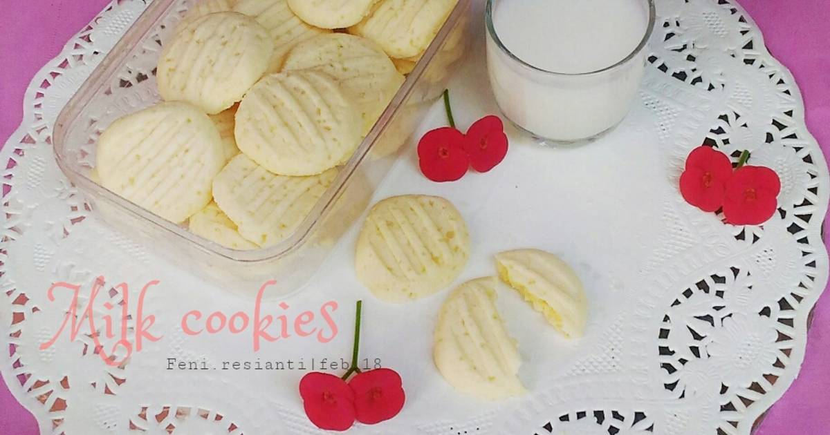 Resep Milk cookies/ biskuit susu🍪🍶🐮 oleh Feni Resianti - Cookpad