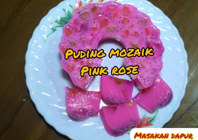 Resep Resep Puding Mozaik Pink Rose oleh Marisa - Cookpad