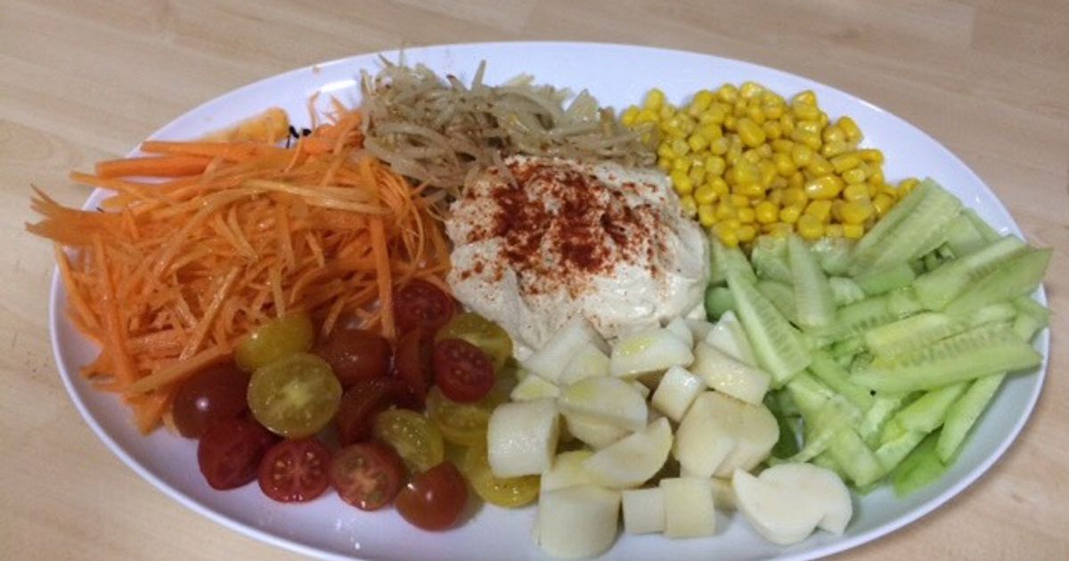 Ensalada De Humus Con Crudités Receta de Amanda MP- Cookpad