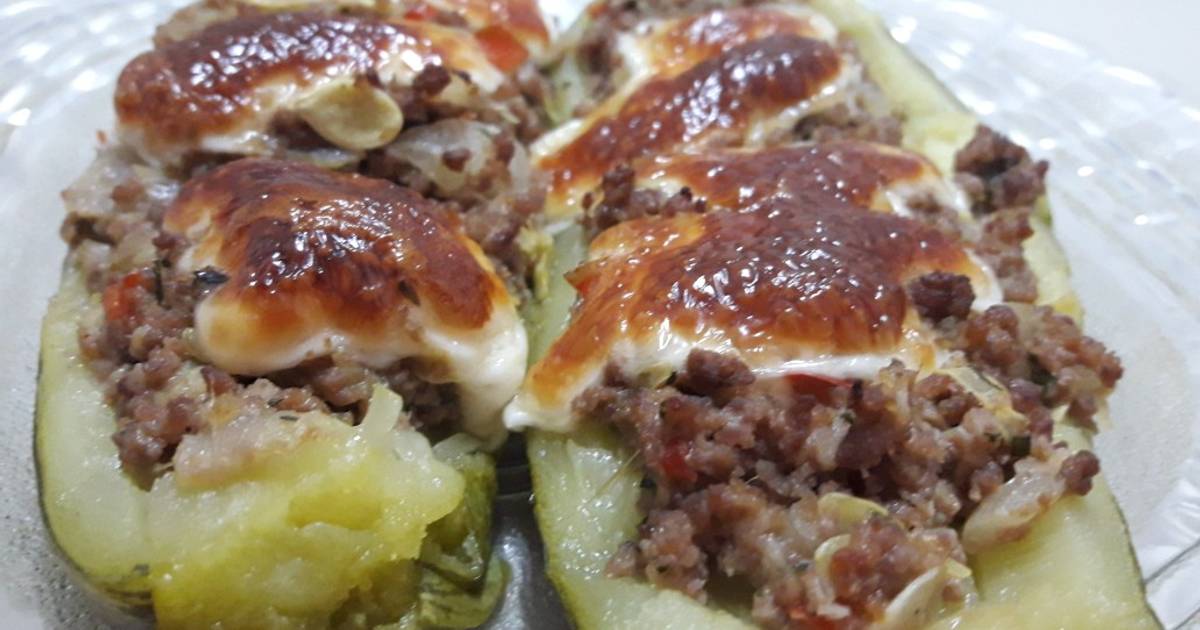 Zucchini relleno de carne - 142 recetas caseras - Cookpad