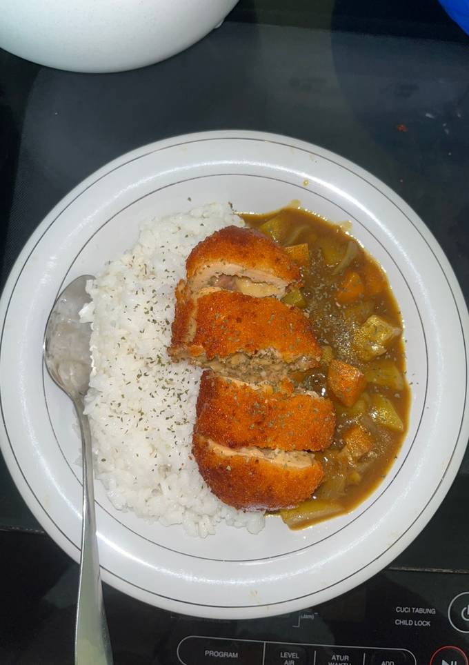 Resep Cordon Bleu/Chicken katsu curry rice oleh Hera - Cookpad