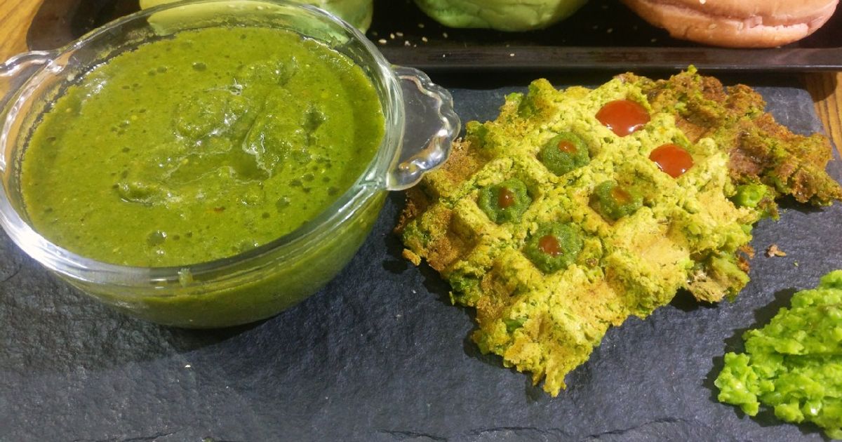 Green Peas Waffle Recipe by Chef Alka Singh Tomar.(Blogger) - Cookpad