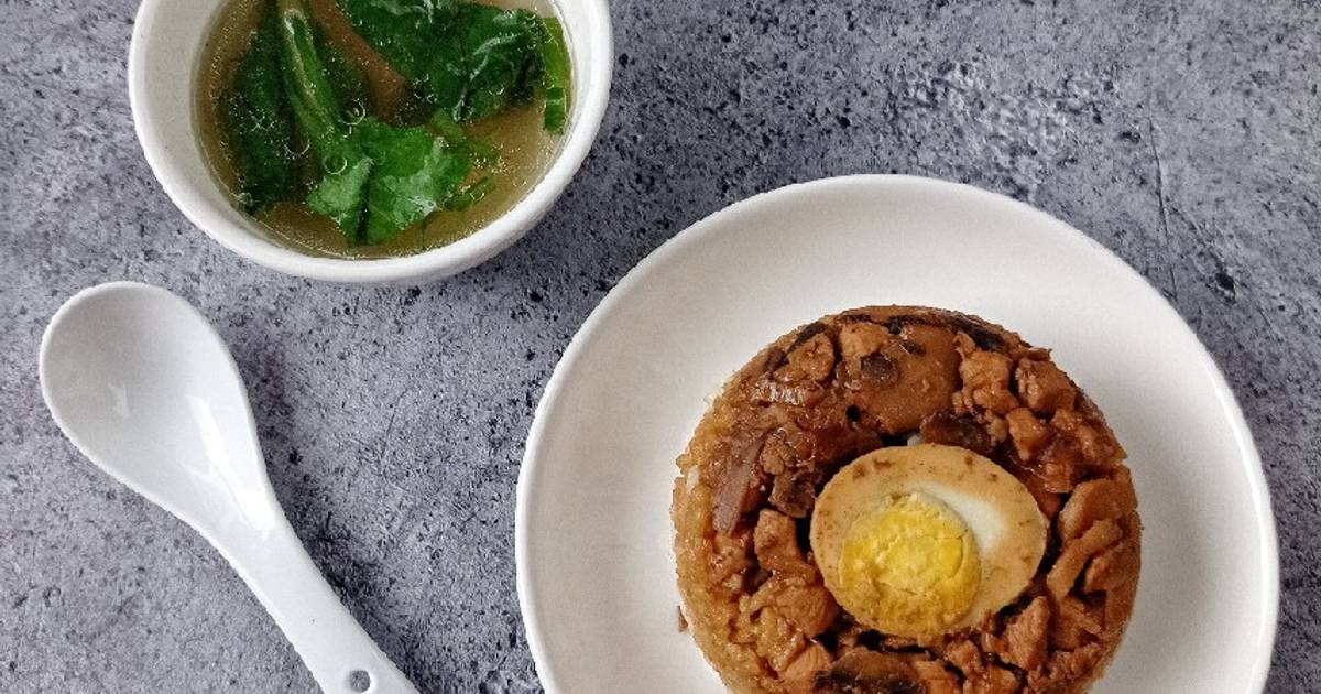 Resep Nasi Tim Ayam Jamur oleh Mama Nia - Cookpad