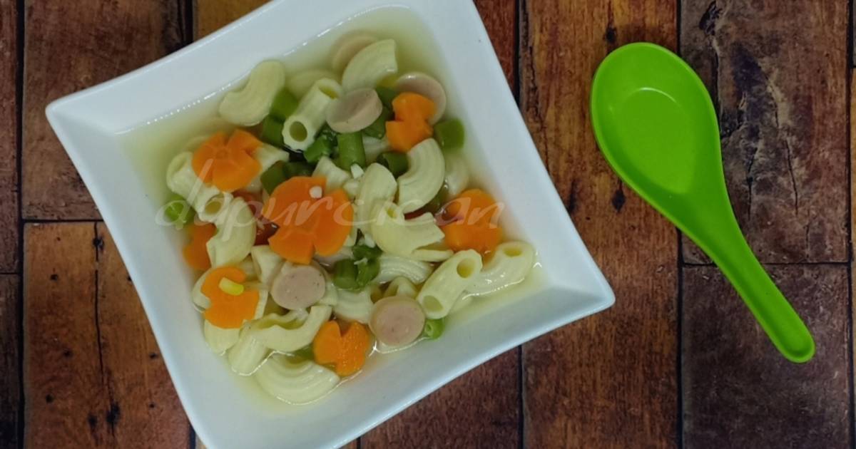 Resep Sup Macaroni Sosis oleh Lena 💕 - Cookpad