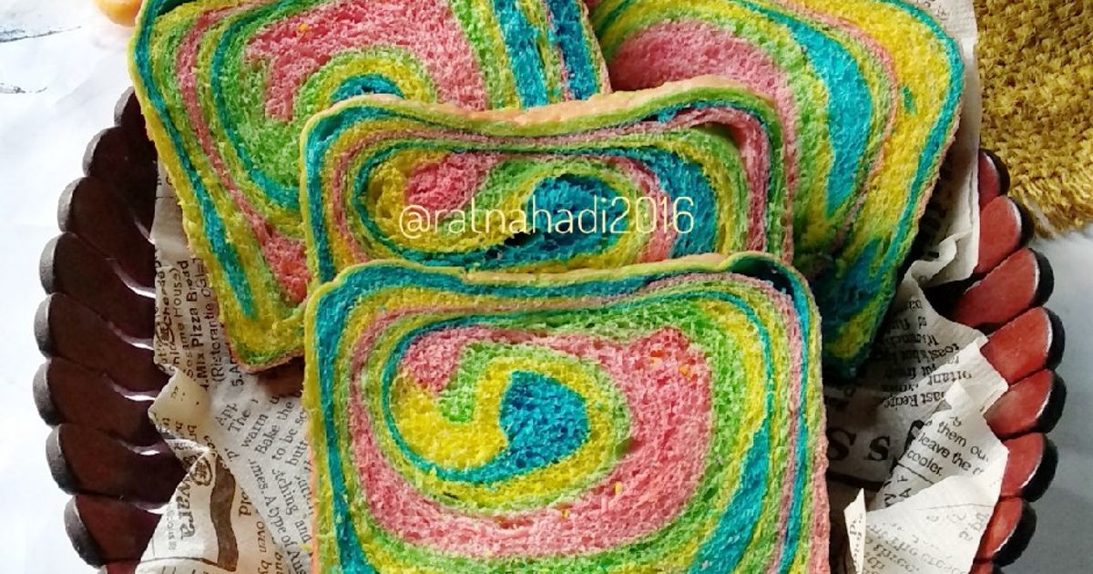 Resep Roti Tawar Rainbow oleh Bu Hadi - Cookpad