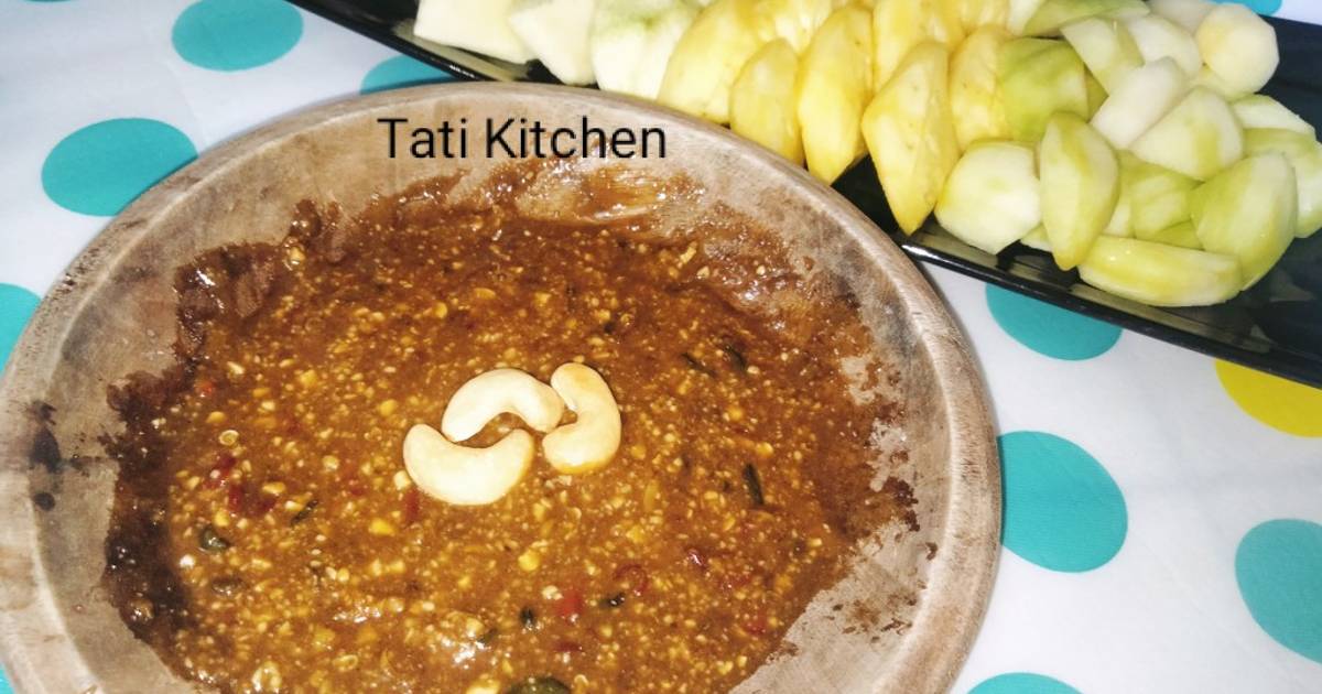 Resep Sambal Rujak Kacang Mede oleh Tati Purwanti - Cookpad