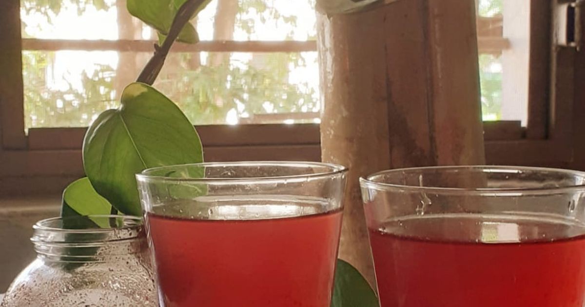 Kokum Sharbat (From Homemade Kokum Syrup Concentrate.) Recipe by ...