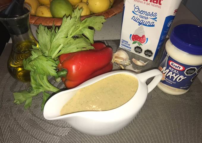 Salsa de apio y pimiento para aderezar ensaladas Receta de Patricia ...