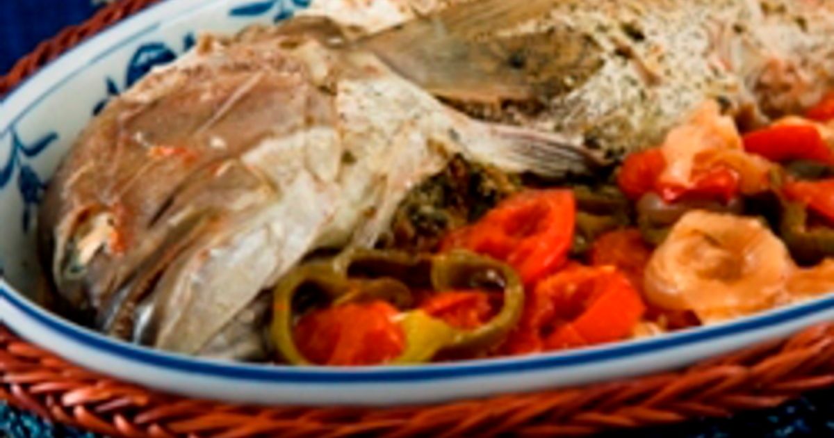 Oven Baked Fish With Chili Samkeh Harra Recipe By Cook Lebanese