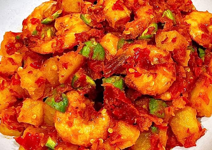 Resep Balado Kentang Udang Pete a la RM Padang 👍🏼 oleh Nathalia Tj ...
