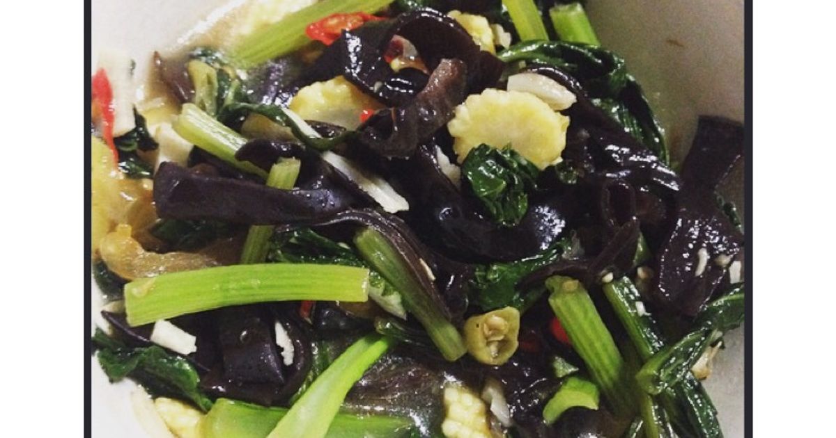 Resep Cah Jamur Putren Sawi Hijau Tiram oleh Iin wardoyo - Cookpad