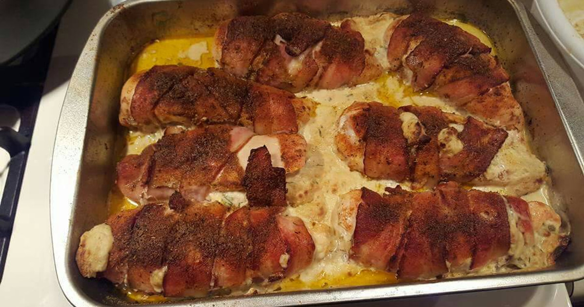 Stuffed & Wrapped Chicken Breasts Recipe by Jessica Broyles - Cookpad