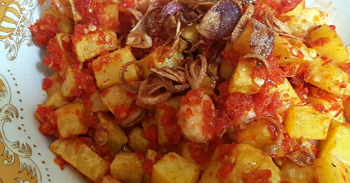 Resep Sambal Kentang Pakai Udang Simple oleh Ita Rizky Ananda - Cookpad