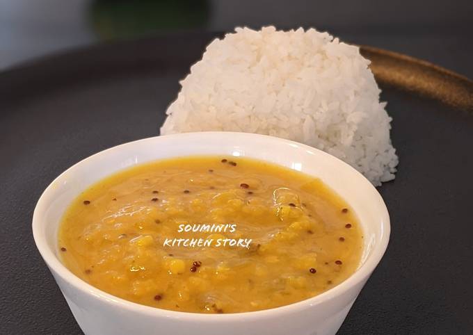 Kachcha Aam Dal (Red lentil with raw mango) Recipe by Soumini ...